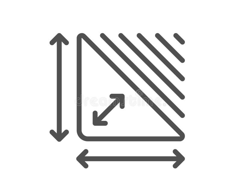 Triangle Area Line Icon. Plan Dimension Sign. Vector Stock Vector ...
