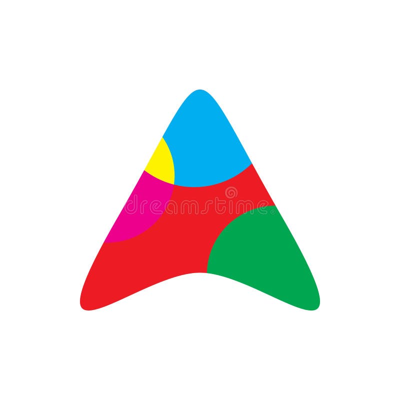 Triangle Arrow Full Color Logo Design Stock Illustration - Illustration ...