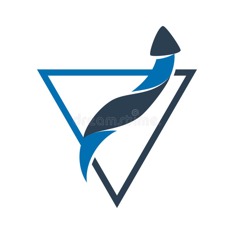 Triangle Arrow Direction Template Vector Color Isolated Stock Vector ...