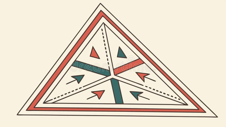 Triangle with Arrows Vector, Direction and Flow, Navigation and ...