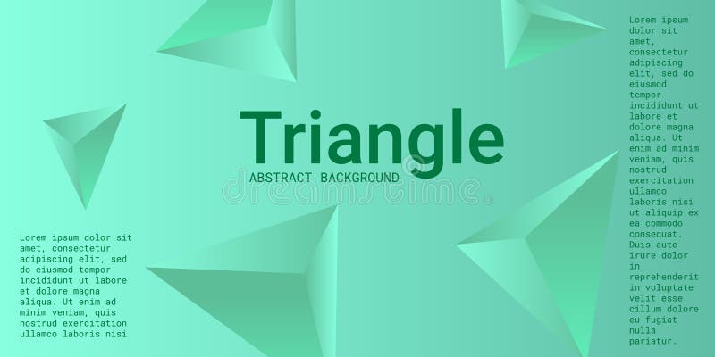 Triangle Background. Abstract Composition of Triangular Crystals Stock ...