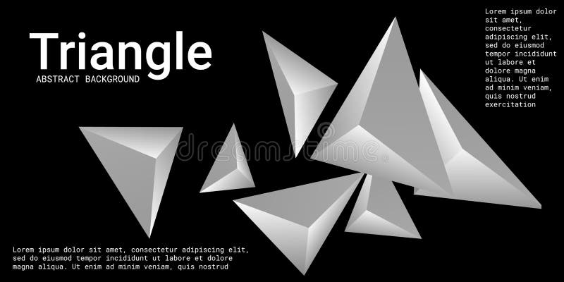 Triangle Background. Abstract Composition of Triangular Pyramids Stock ...