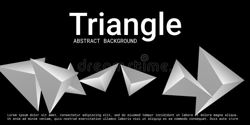 Triangle Background. Abstract Composition of Triangular Pyramids Stock ...