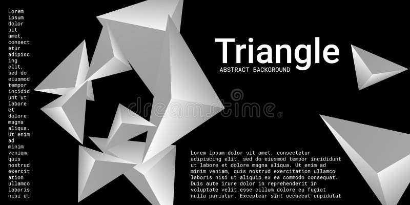Triangle Background. Abstract Composition of Triangular Pyramids Stock ...
