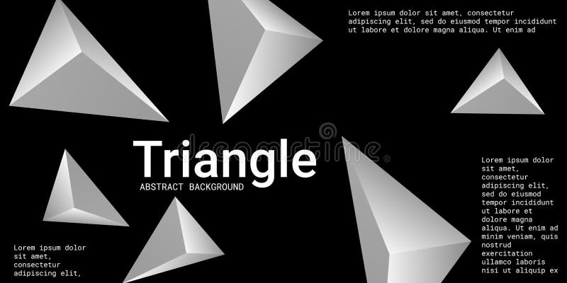 Triangle Background. Abstract Composition of Triangular Pyramids Stock ...