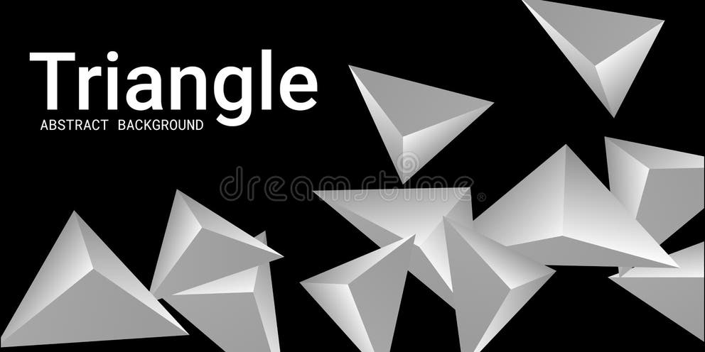 Triangle Background. Abstract Composition of Triangular Pyramids Stock ...
