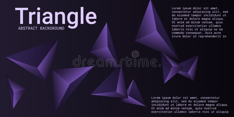 Triangle Background. Abstract Composition of Triangular Pyramids Stock ...