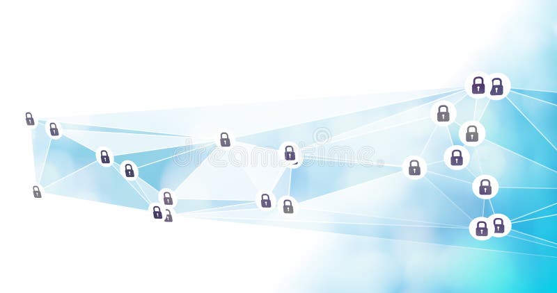 Triangle Background Connected Lines, Cyber Security Concept, Connect ...