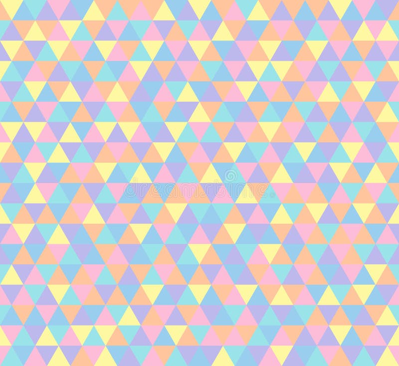 Triangle Background, Seamless Pattern in Pastel Colors Stock Vector ...