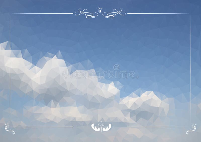 Triangle Banners with Deep Blue Sky Stock Vector - Illustration of blue ...