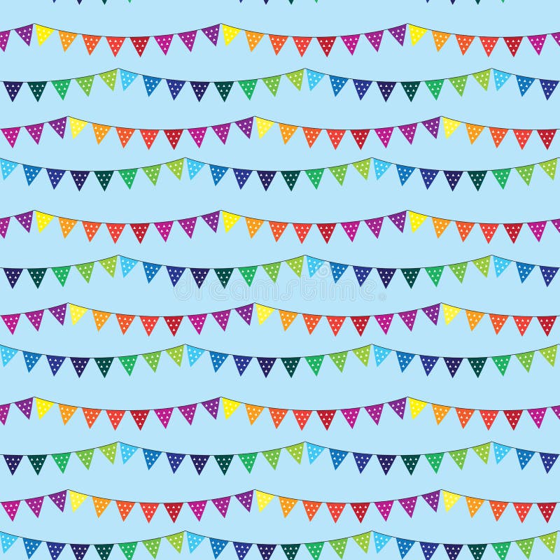 Triangle Banners Seamless Pattern Stock Vector - Illustration of ...