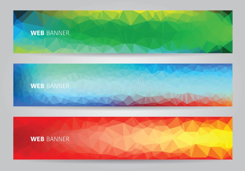 3 triangle banners stock vector. Illustration of geometric - 115292910