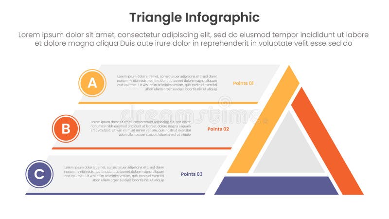 Triangle Base Shape Infographic Template Banner with Sharp Triangle and ...