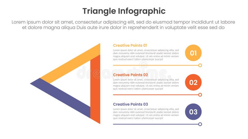 Triangle Base Shape Infographic Template Banner with Sharp Triangle and ...