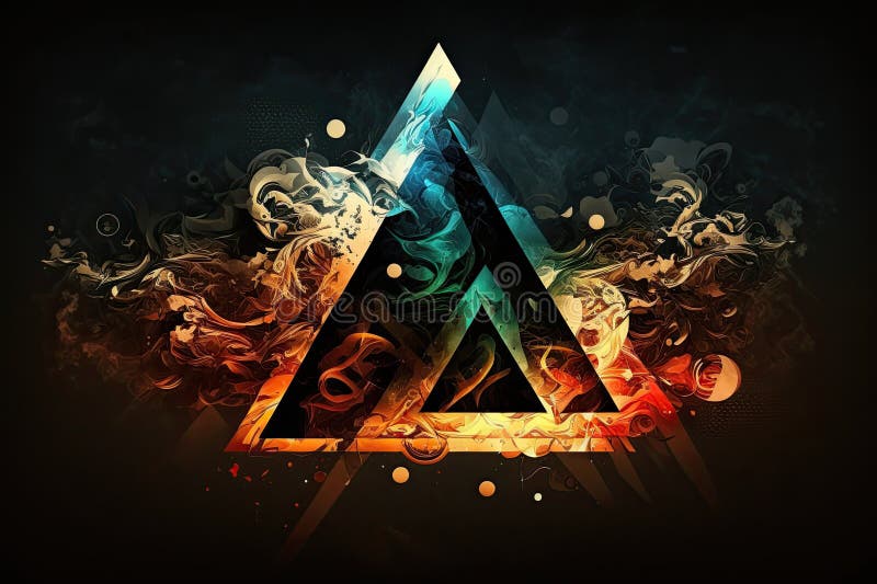 Triangle Based Abstract Backdrop Stock Illustration - Illustration of ...