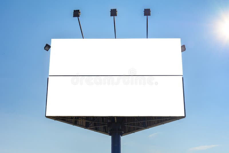 Triangle billboard stock photo. Image of advertise, blue - 111121832