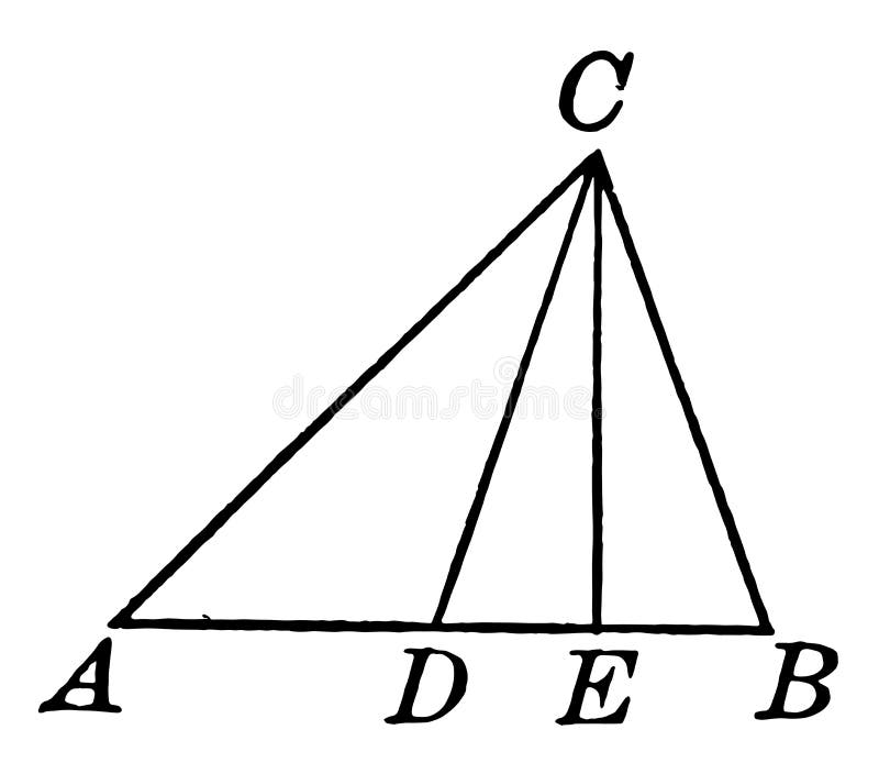 Angle Bisectors in a Triangle Vintage Illustration Stock Vector ...