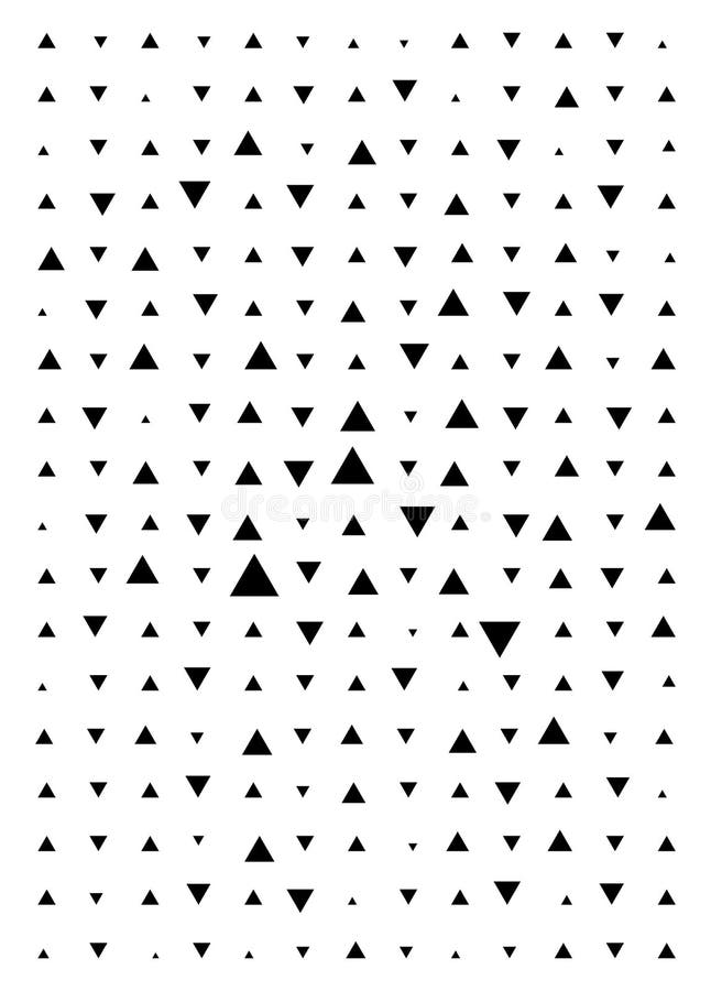 Triangle Black and White Background. Vector Modern Pattern with Black ...
