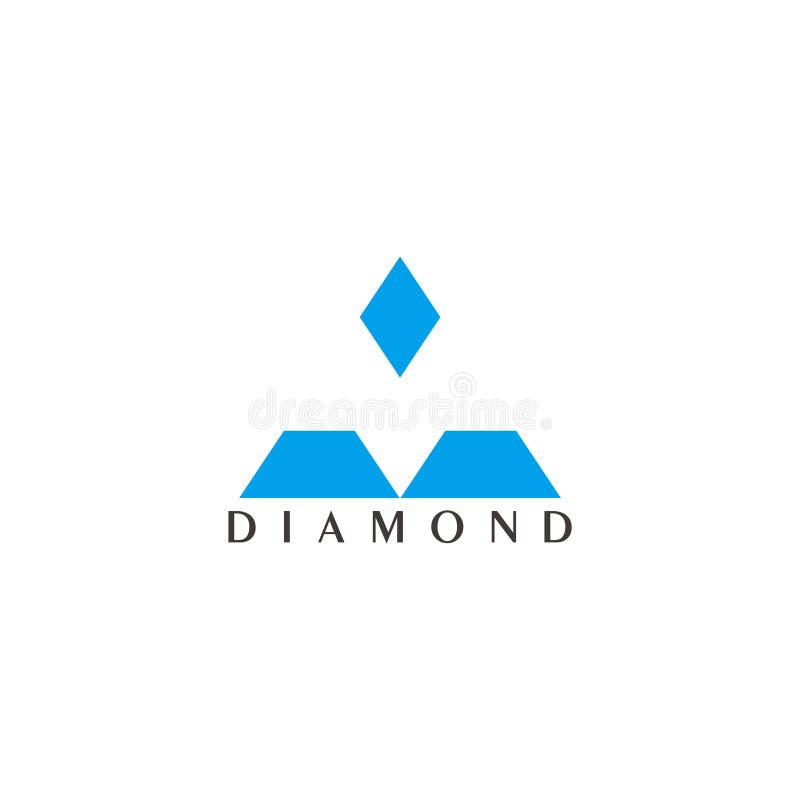 Triangle Blue Diamond Simple Geometric Flat Logo Vector Stock Vector ...
