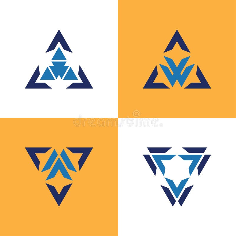 Triangle Blue Geometric Vector Design Stock Vector - Illustration of ...