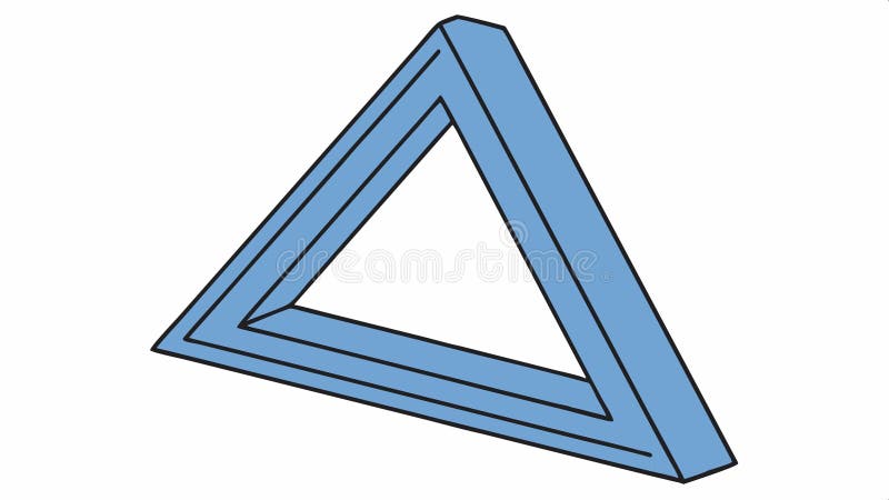 Triangle Blue Outline, Geometric Form with Distinct Boundary for Design ...