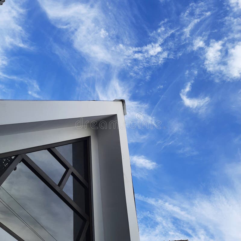 Triangle with blue sky stock photo. Image of shot, triangle - 263252956