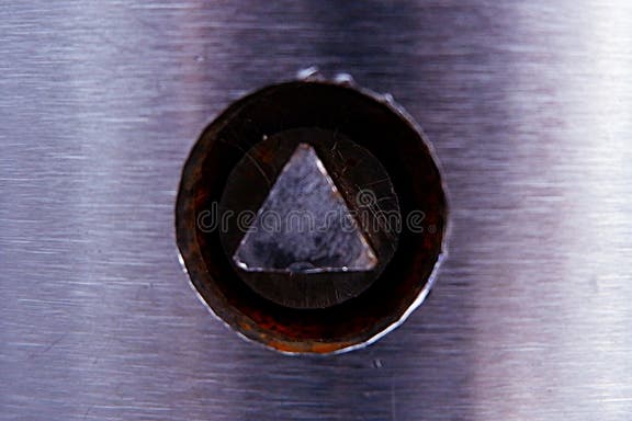 Triangle bolt stock image. Image of metal, collection - 211312963