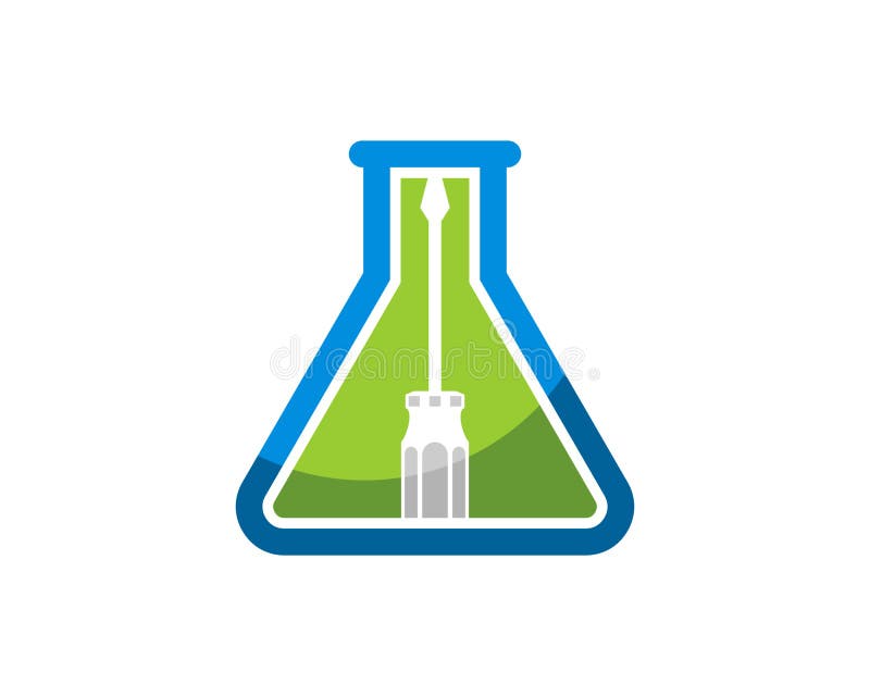 Laboratory Repair Icon Logo Design Element Stock Vector - Illustration ...