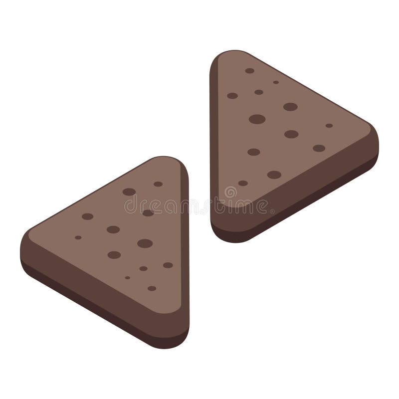 Triangle Bread Crouton Icon Isometric Vector. Cheese Mini Grain Stock ...