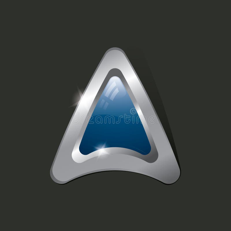 Triangle Button. Vector Illustration Decorative Design Stock Vector ...