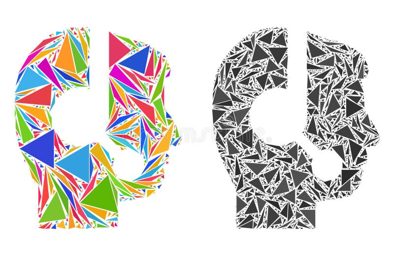 Triangle Call Center Operator Mosaic Icons Stock Vector - Illustration ...