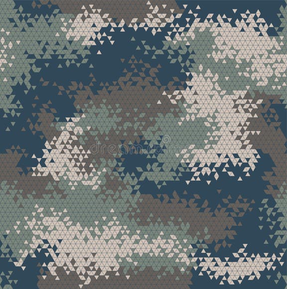 Triangle Camouflage Seamless Pattern Stock Vector - Illustration of ...