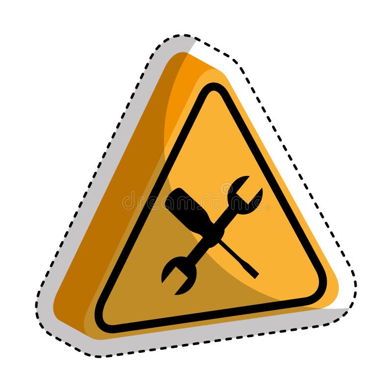 Triangle Caution Signal Icon Stock Vector - Illustration of protection ...