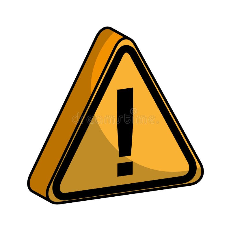 Triangle Caution Signal Icon Stock Vector - Illustration of risk ...
