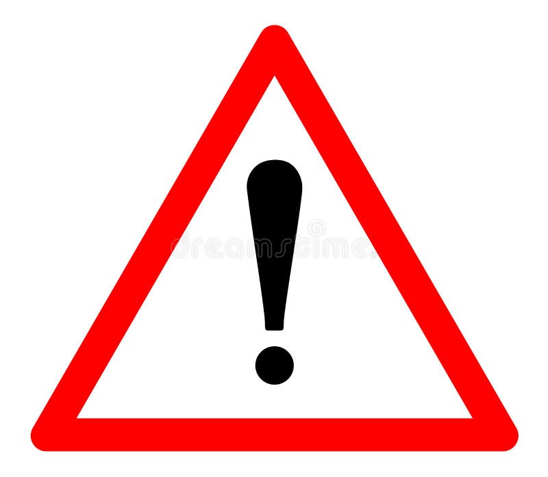Triangle of Caution or Warning Alert Sign Vector Stock Vector ...