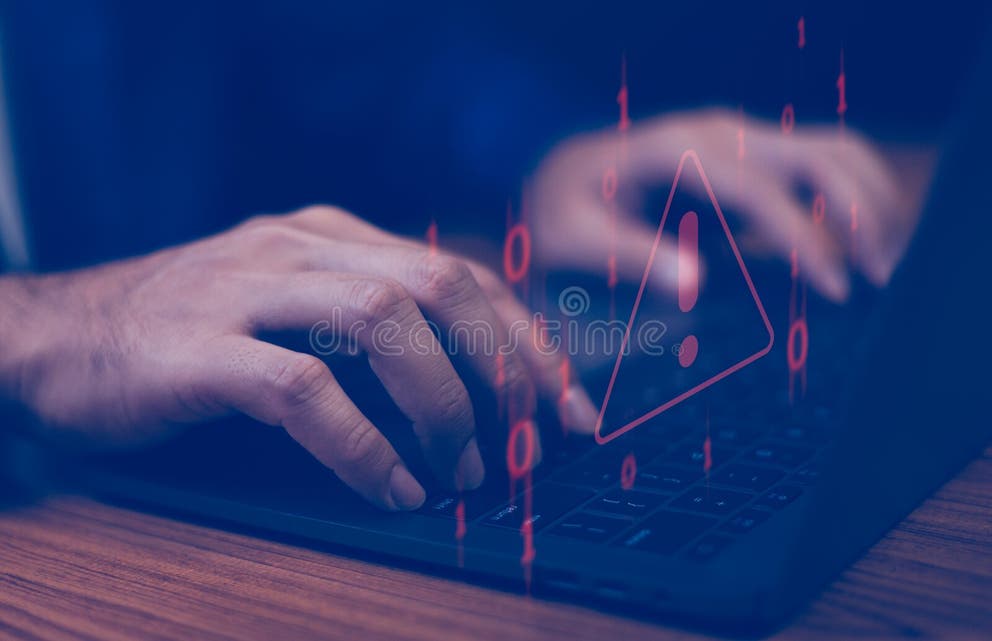 Triangle Caution Warning Sign for Notification Error. Staff, Programmer, Developer Using ...