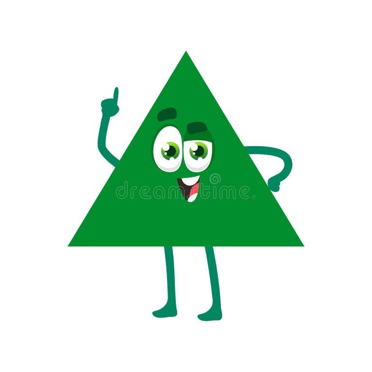 Triangle Character, Triangular Geometric Shape Stock Vector ...