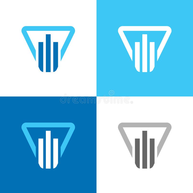 Triangle and Chart Logo Design Template Elements - Vector Stock Vector ...
