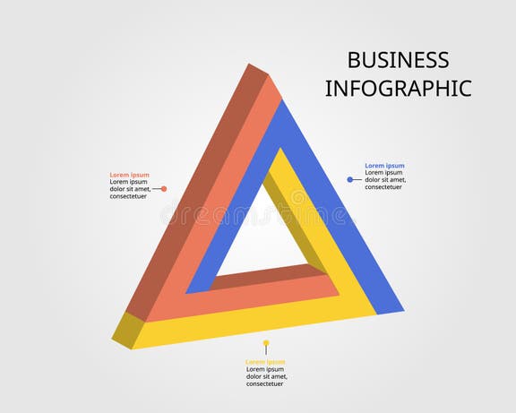 Triangle Chart Template for Infographic for Presentation for 3 Element ...
