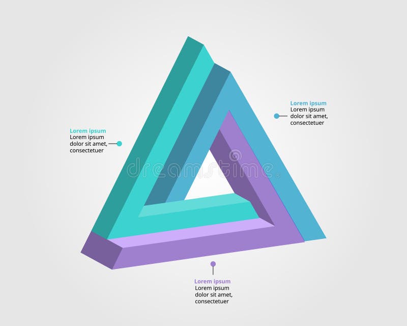 Triangle Chart Template for Infographic for Presentation for 3 Element ...