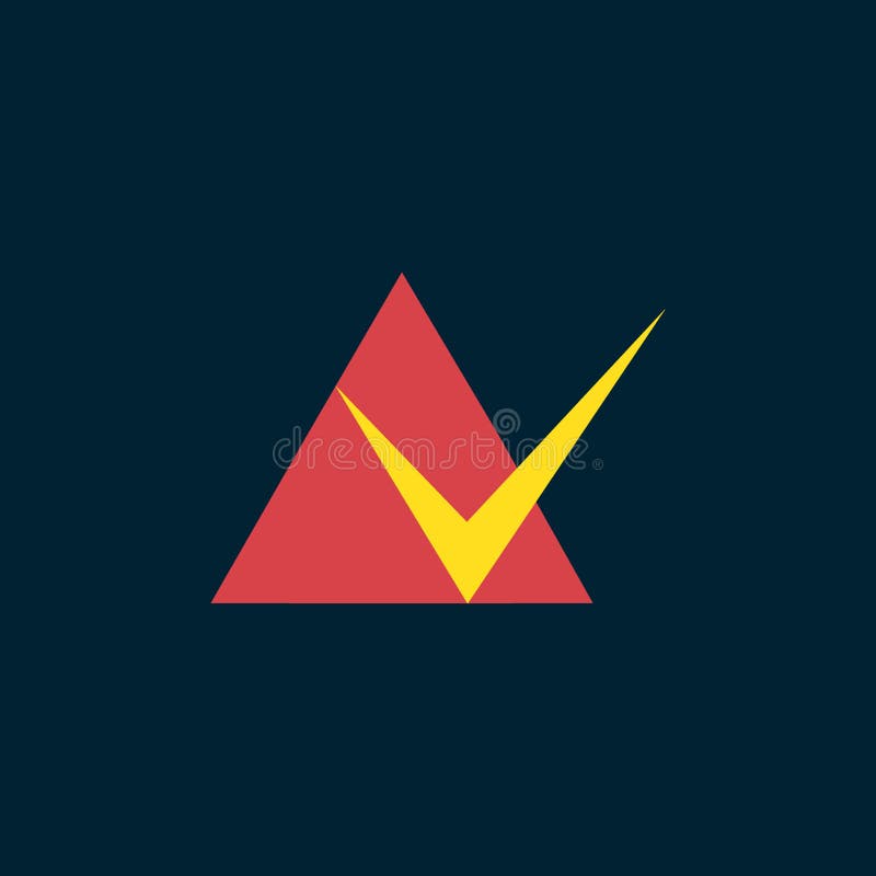 Triangle Check Mark Simple Logo Vector Stock Vector - Illustration of ...