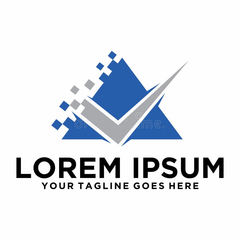 Triangle Check Pixels a Logo Stock Illustration - Illustration of water ...