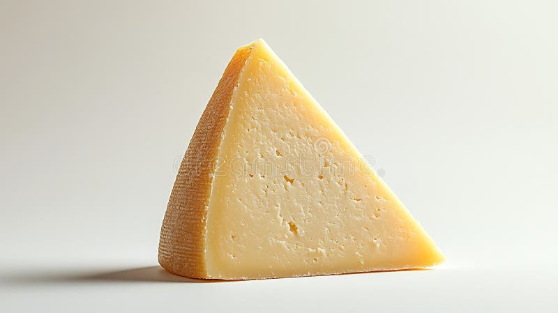 Triangle Cheese Wedge, Studio Shot, Light Background, Food Photography ...