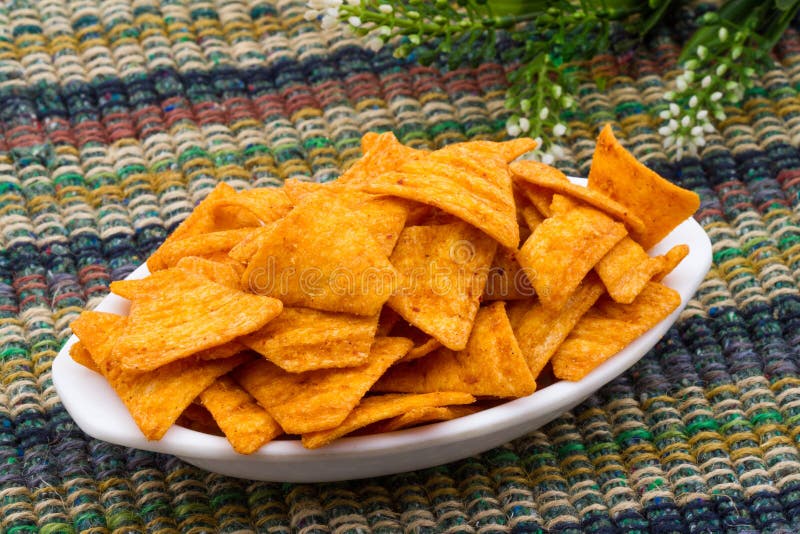 Triangle Chips stock photo. Image of namkeen, pakistani - 104334182