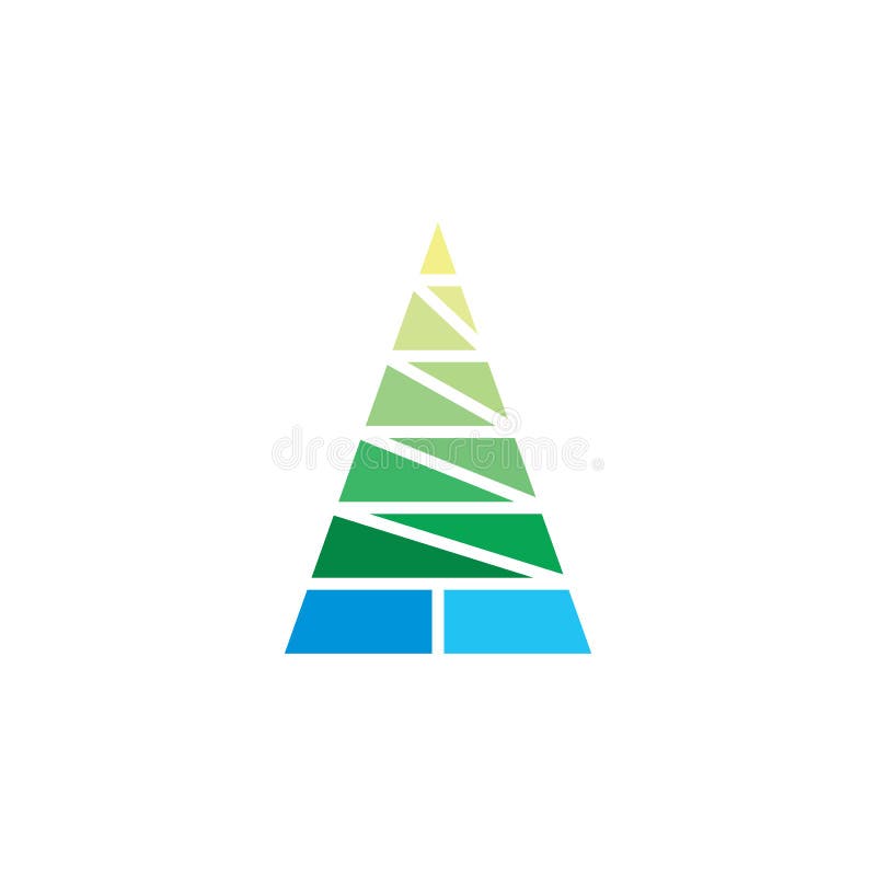 Triangle Christmas Tree Vector Logo Symbol Design Stock Vector ...