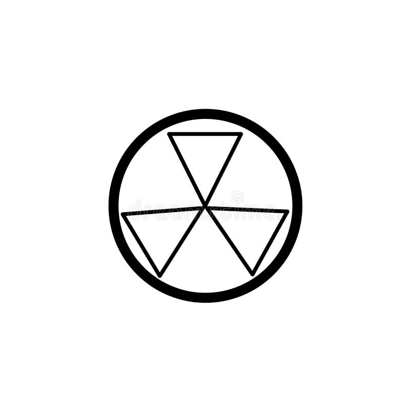 Triangle in circle stock illustration. Illustration of font - 240717439