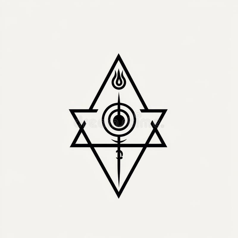 A Triangle with a Circle in the Middle and a Line Coming Out of it ...