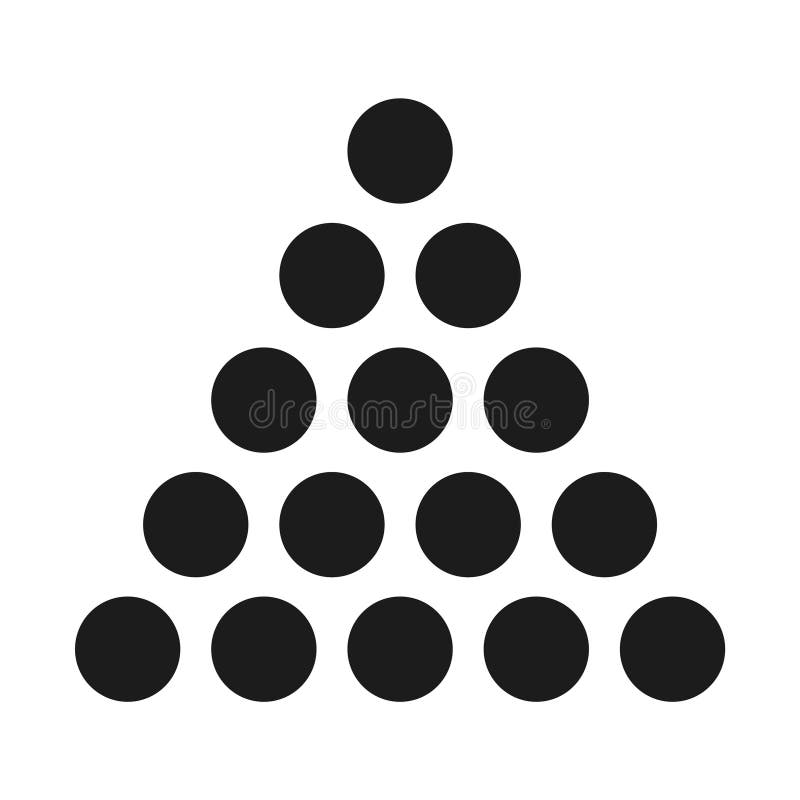 Triangle Circle Stack. Geometric Dot Pyramid. Black Minimalistic Shape ...