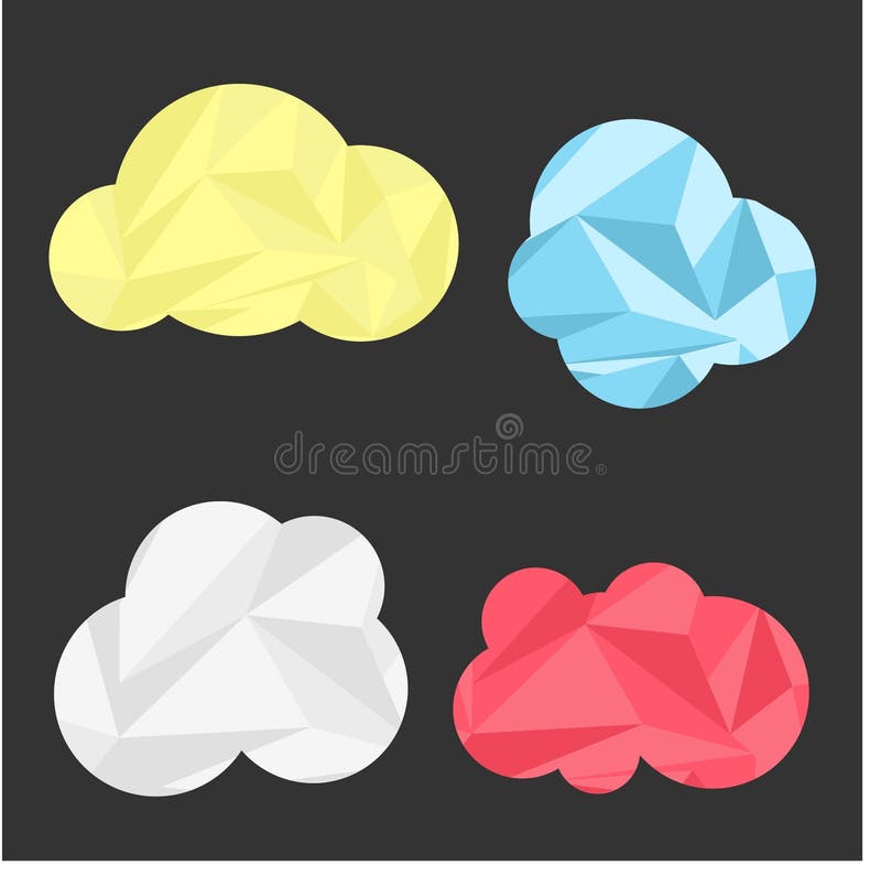 Triangle Cloud Illustration Stock Vector - Illustration of yolk ...