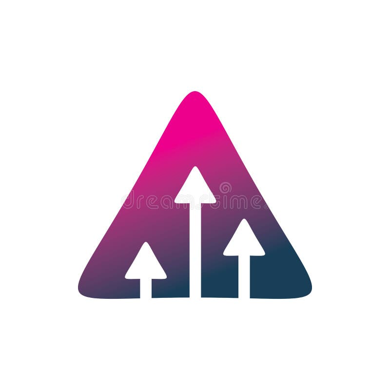 Triangle Color Harmony Arrow Chart Logo Design Stock Illustration ...